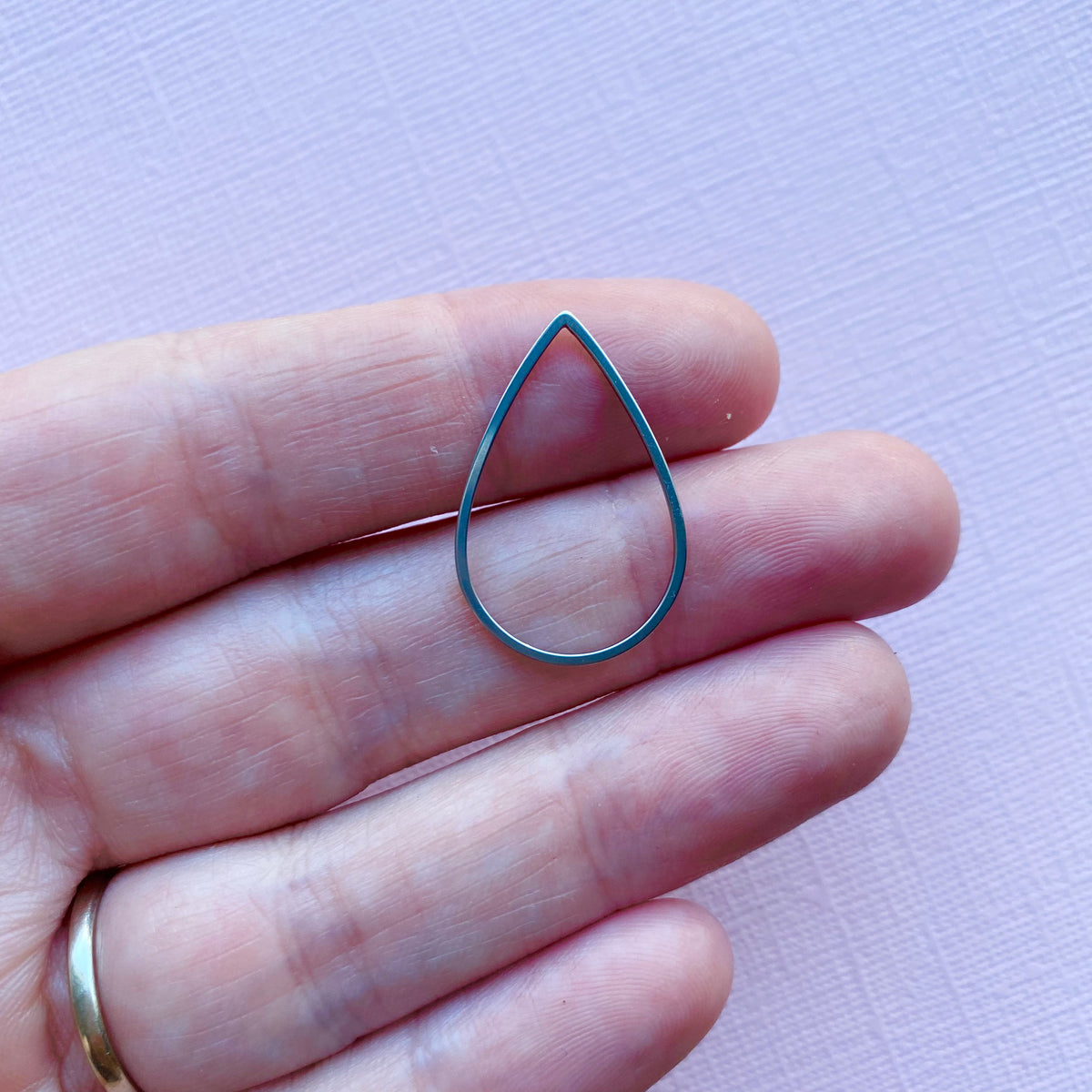 Teardrop Open Back Bezel - Stainless Steel - 20 pack – MyClayCo